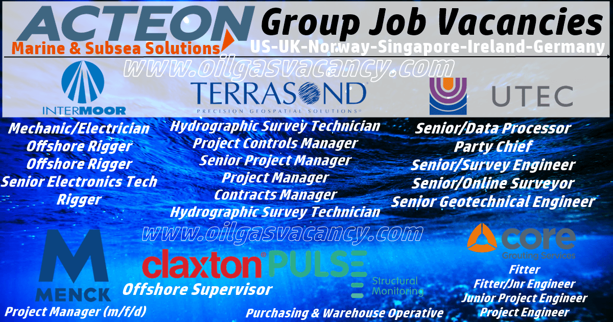 Acteon Group Jobs | Marine & Subsea Solutions | Worldwide