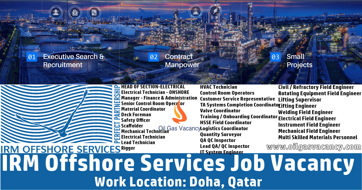 IRM Offshore Services Careers | Qatar Jobs